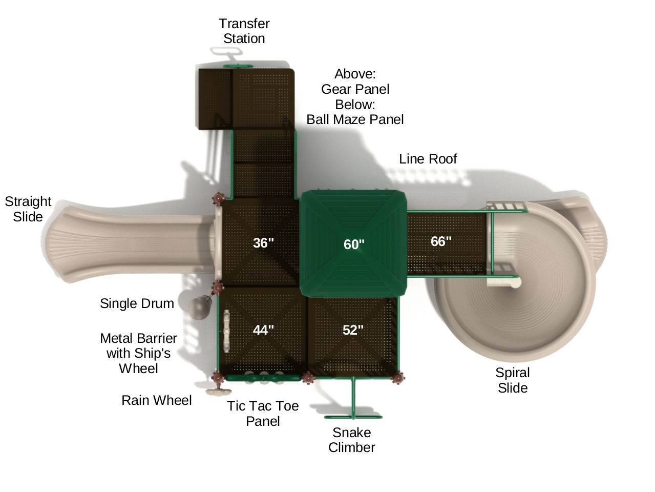 Kids Will Be Busy on the Bramble Grove Play System with Spiral Slide ...