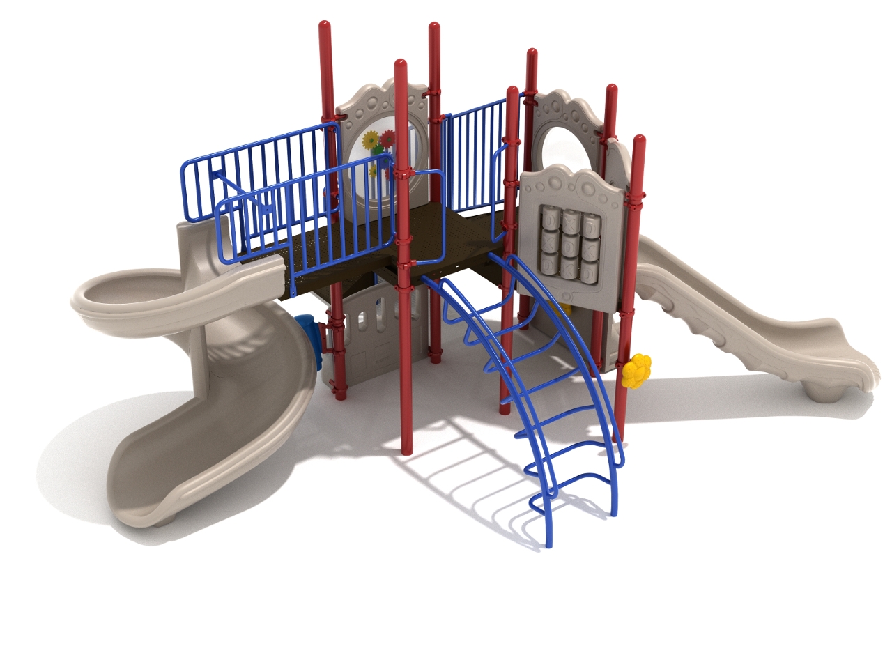 Two Slides, Inverted Arch Climber and Multiple Lower Level Panels - AAA ...