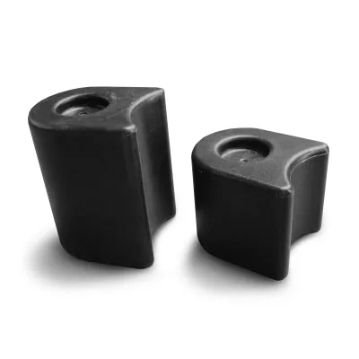 8-inch and 12-inch Timber End Caps for ParKurb Borders - Black Plastic