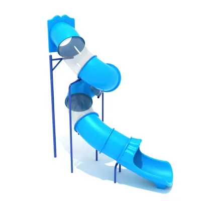 Commercial Grade Indoor and Outdoor Spiral Slide at 12-feet in Height