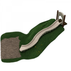 9 Foot Single Zig Zag Hillside Slide | PEL011 | PlaygroundEquipment.com