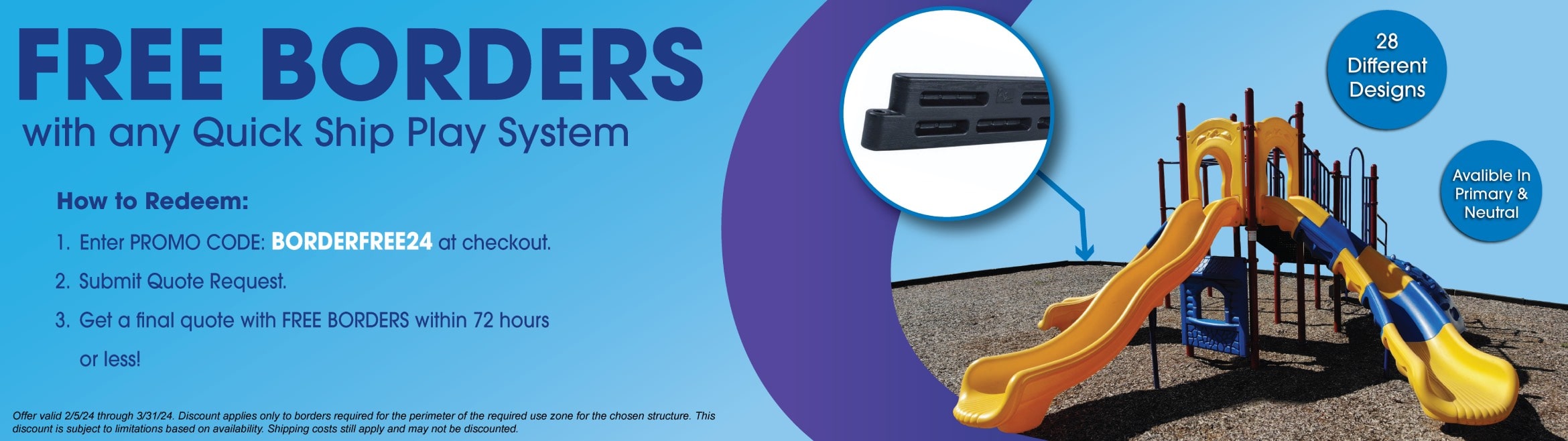 Durable Rubber and Plastic Playground Border Edging at Great Prices